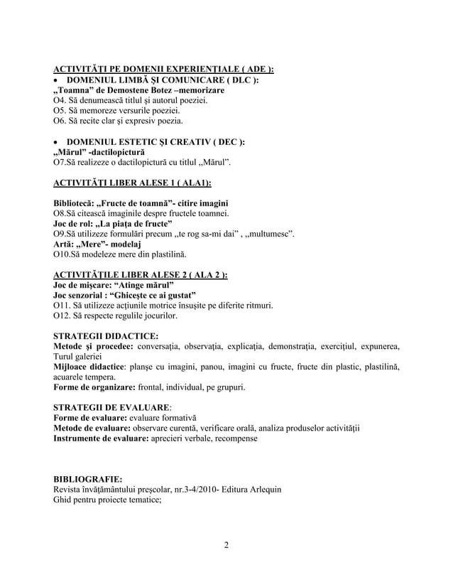 Proiect didactic | DOCX