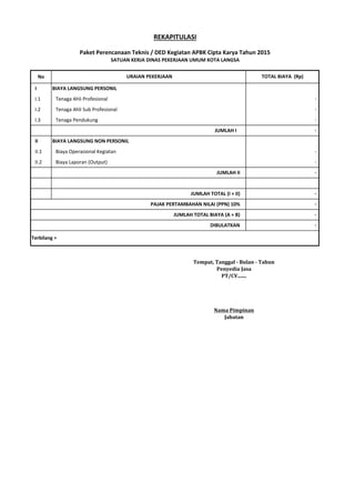07. rab perencanaan apbk ck 2015 | PDF