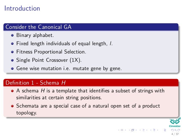07.2 Holland's Genetic Algorithms Schema Theorem