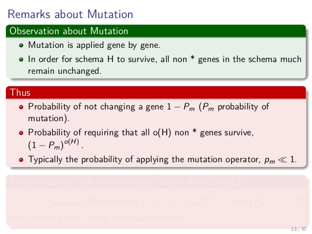 07.2 Holland's Genetic Algorithms Schema Theorem