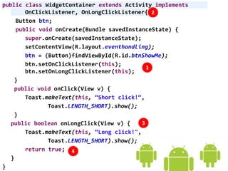 07.1. Android Even Handling | PPTX