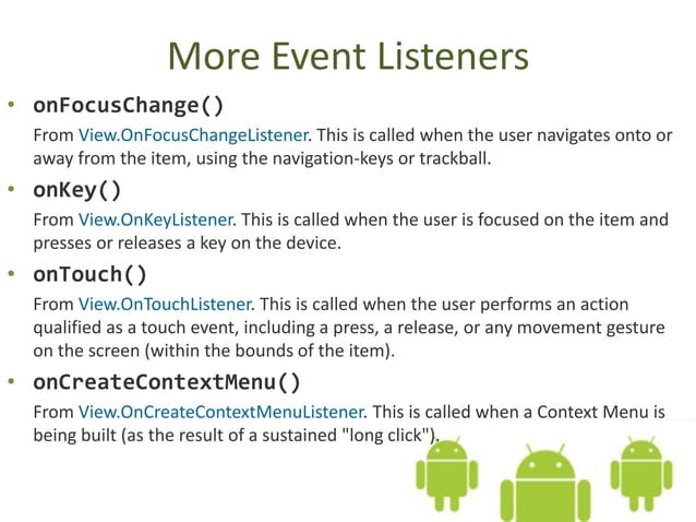 07.1. Android Even Handling | PPTX