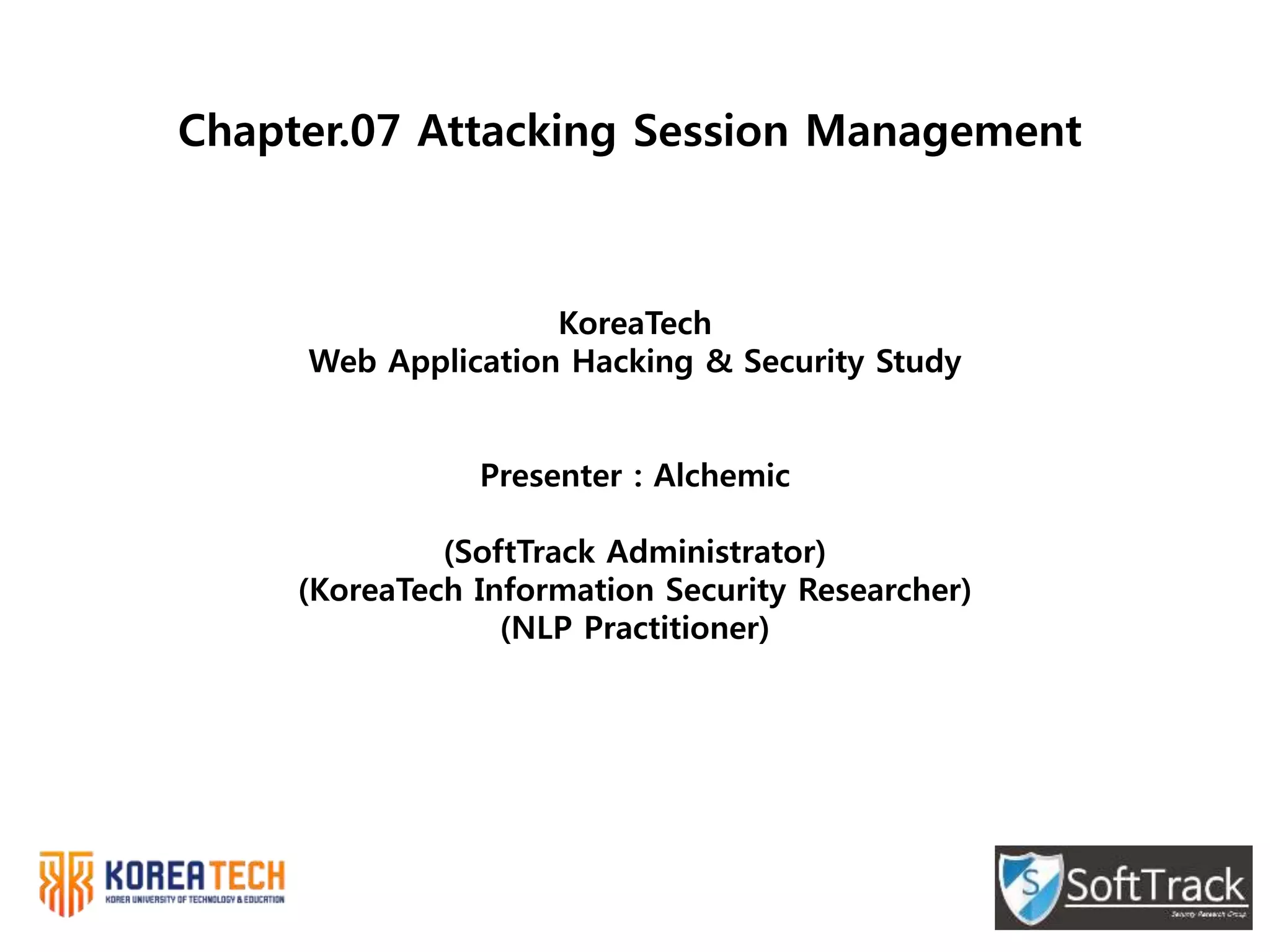 Attacking Session Management | PPT