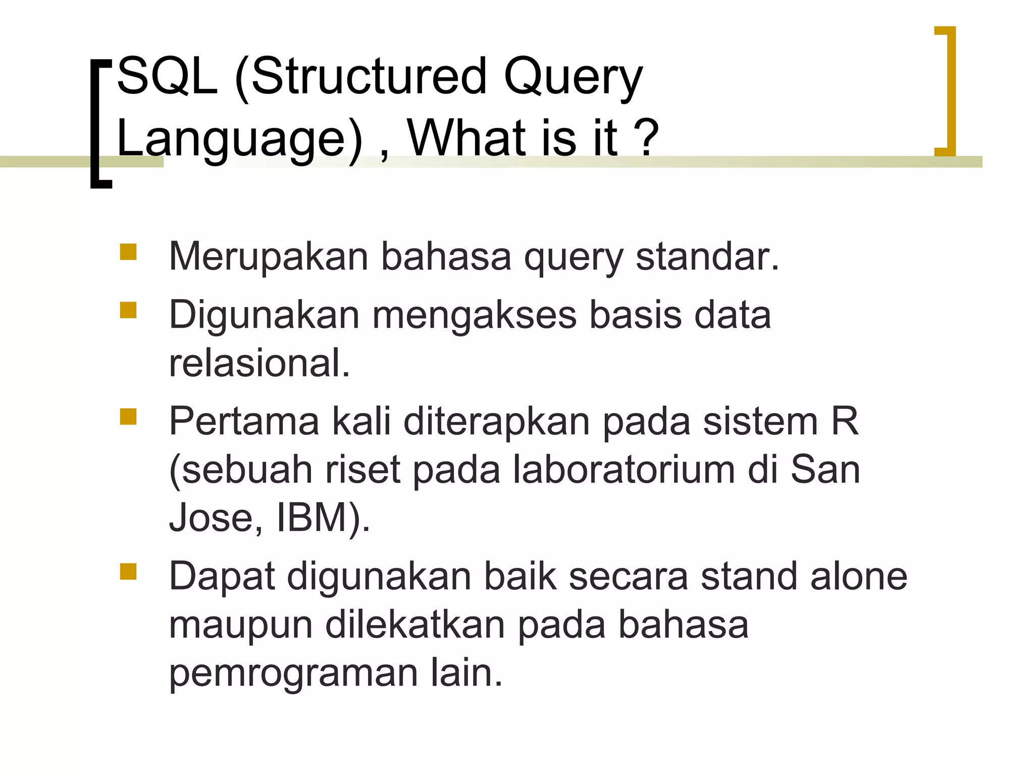Pengantar SQL | PPT