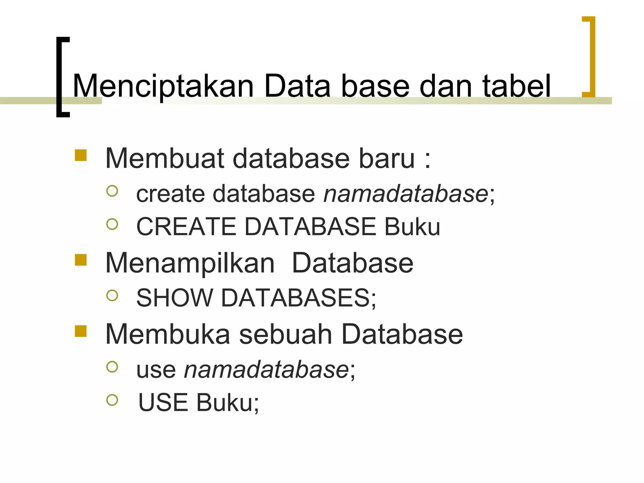Pengantar SQL | PPT