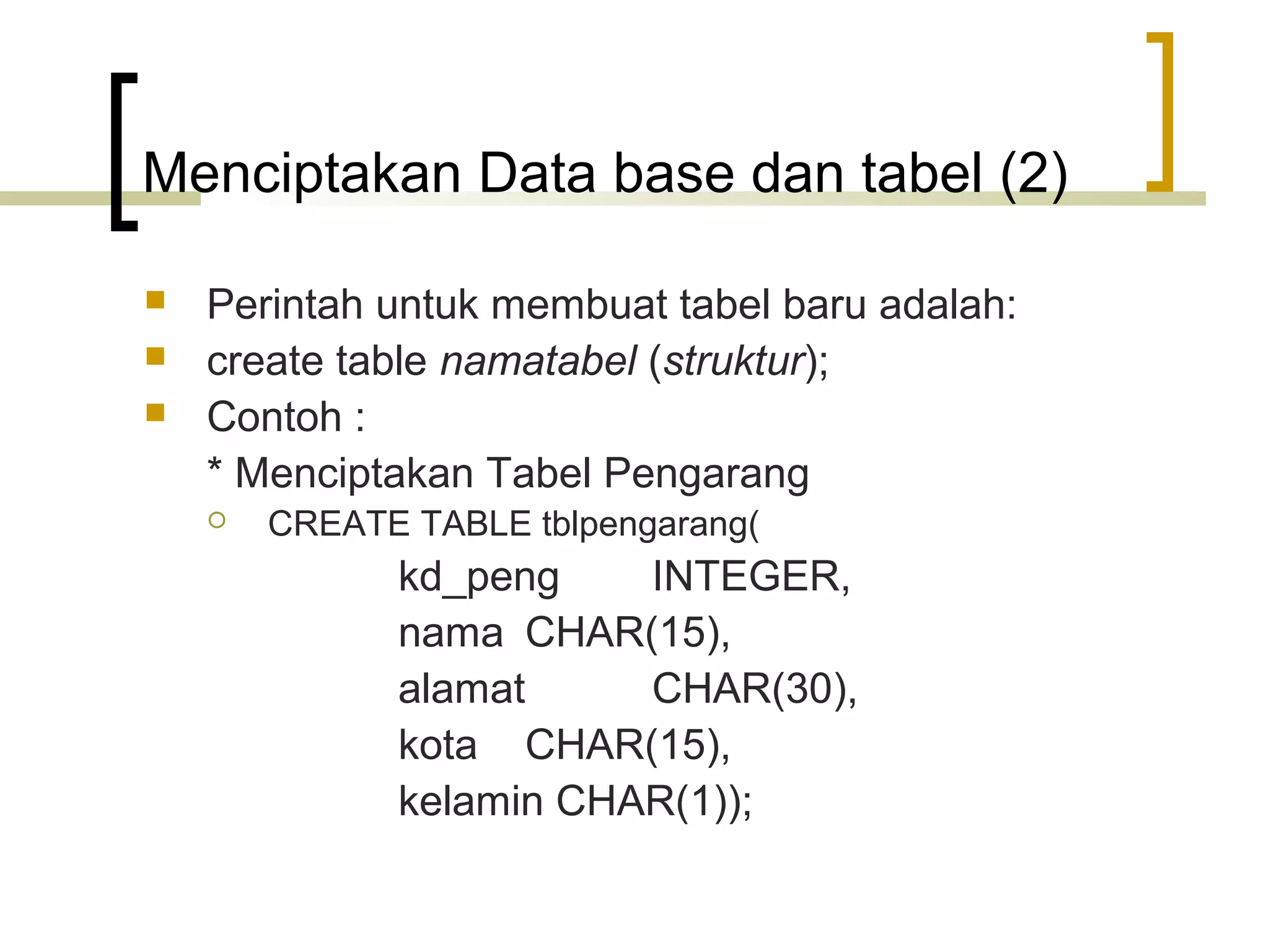 Pengantar SQL | PPT