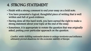 ESSAY WRITING: WRITING CONCLUSIONS | PPT