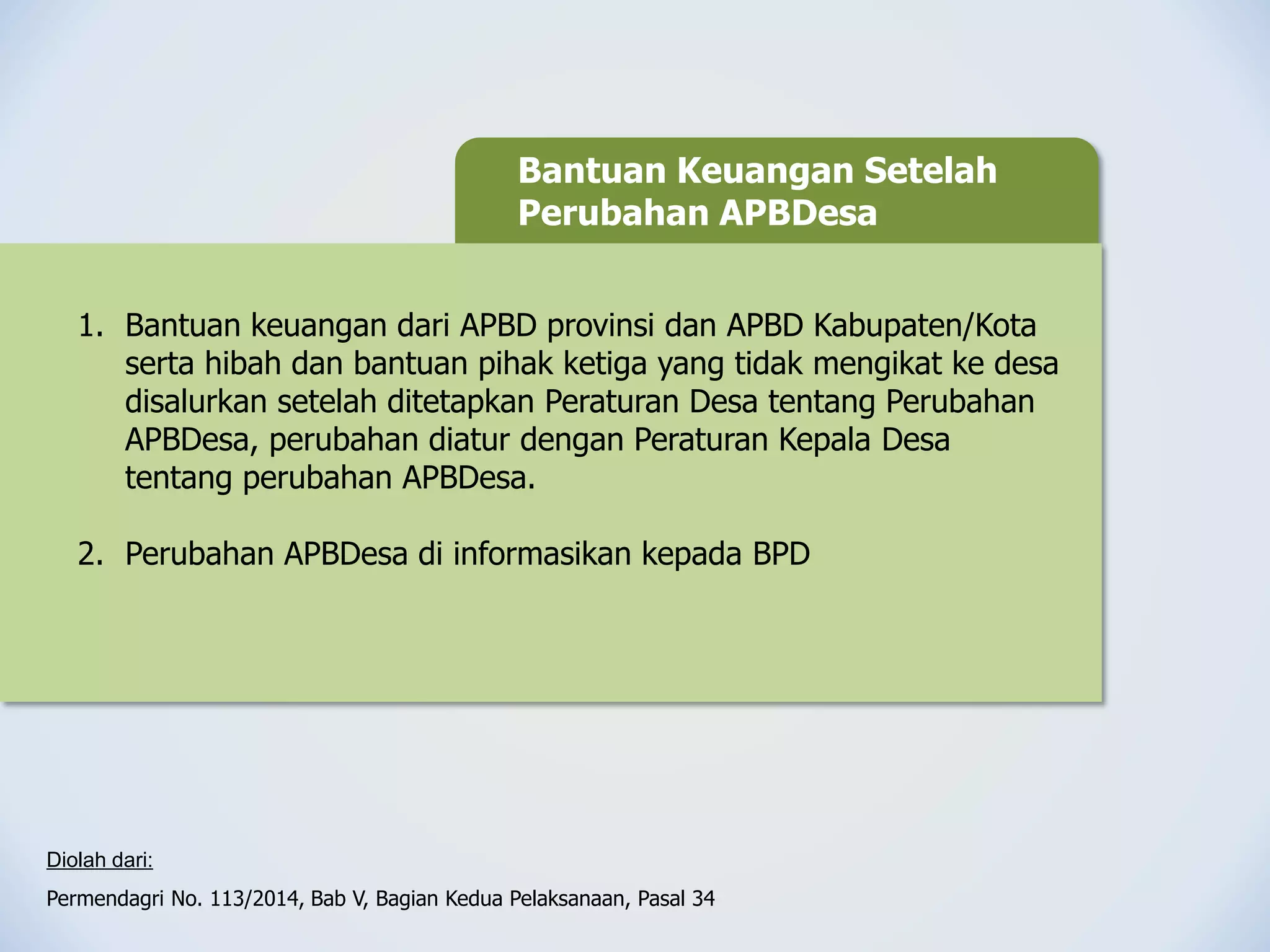 pelaksanaan apbdesa | PDF