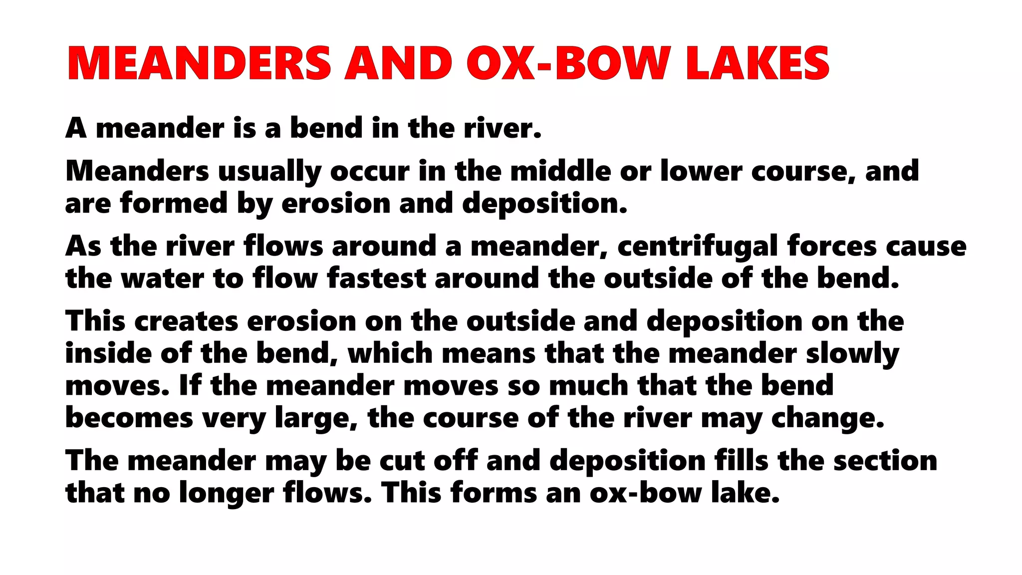 GEOGRAPHY YEAR 10: RIVER LANDFORMS | PPTX