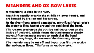 GEOGRAPHY YEAR 10: RIVER LANDFORMS | PPTX