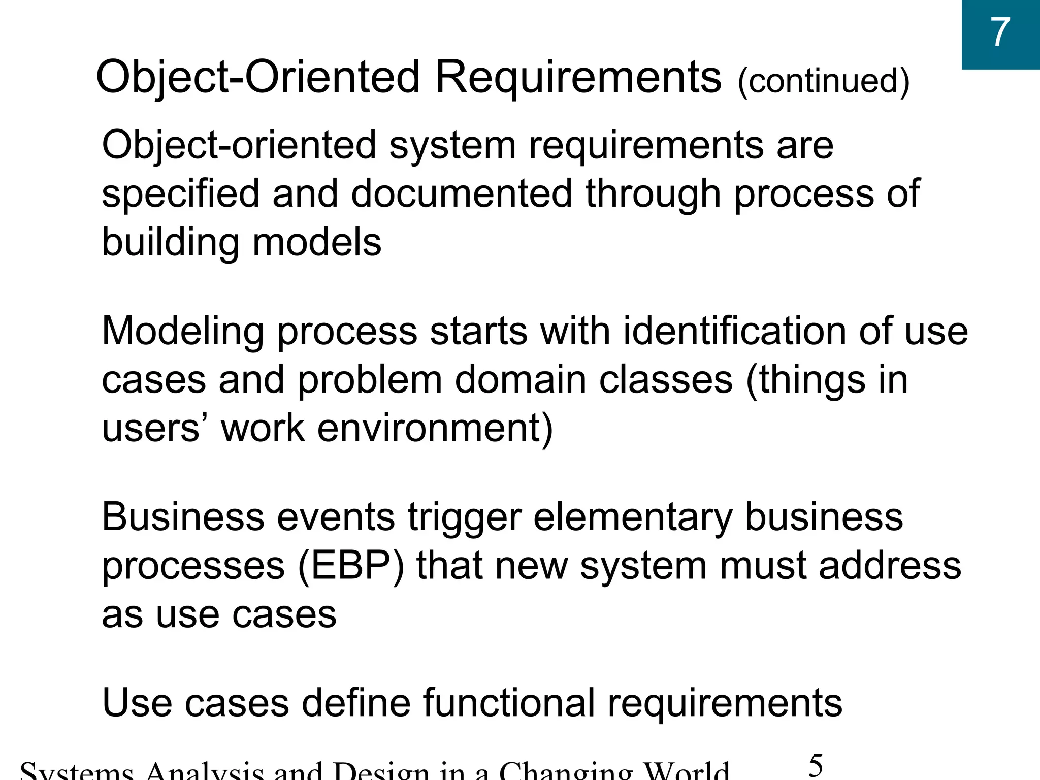 The Object-Oriented Approach to Requirements | PPT