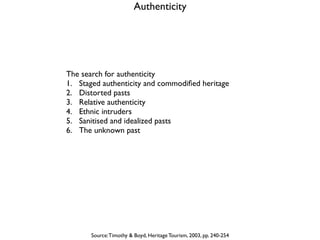 Heritage management - 07. authenticity | PPT