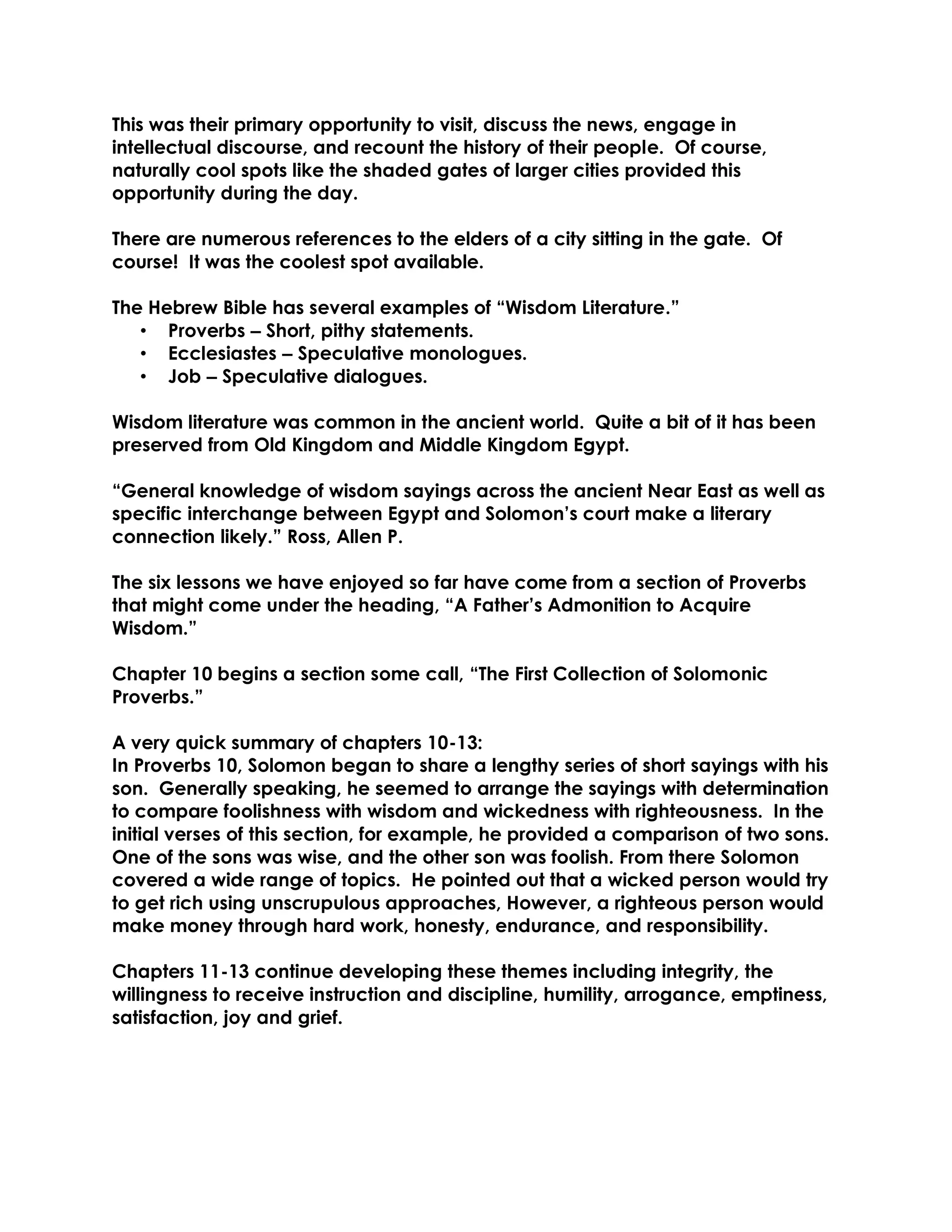 07-19-20, Proverbs 14;8-15, Living Wisely | PDF