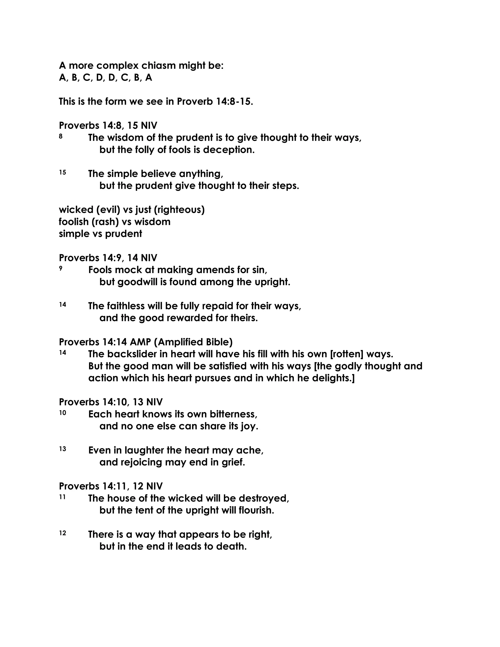 07-19-20, Proverbs 14;8-15, Living Wisely | PDF
