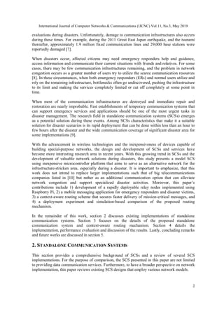 IMPLEMENTATION OF A CONTEXT-AWARE ROUTING MECHANISM IN AN INEXPENSIVE STANDALONE COMMUNICATION ...