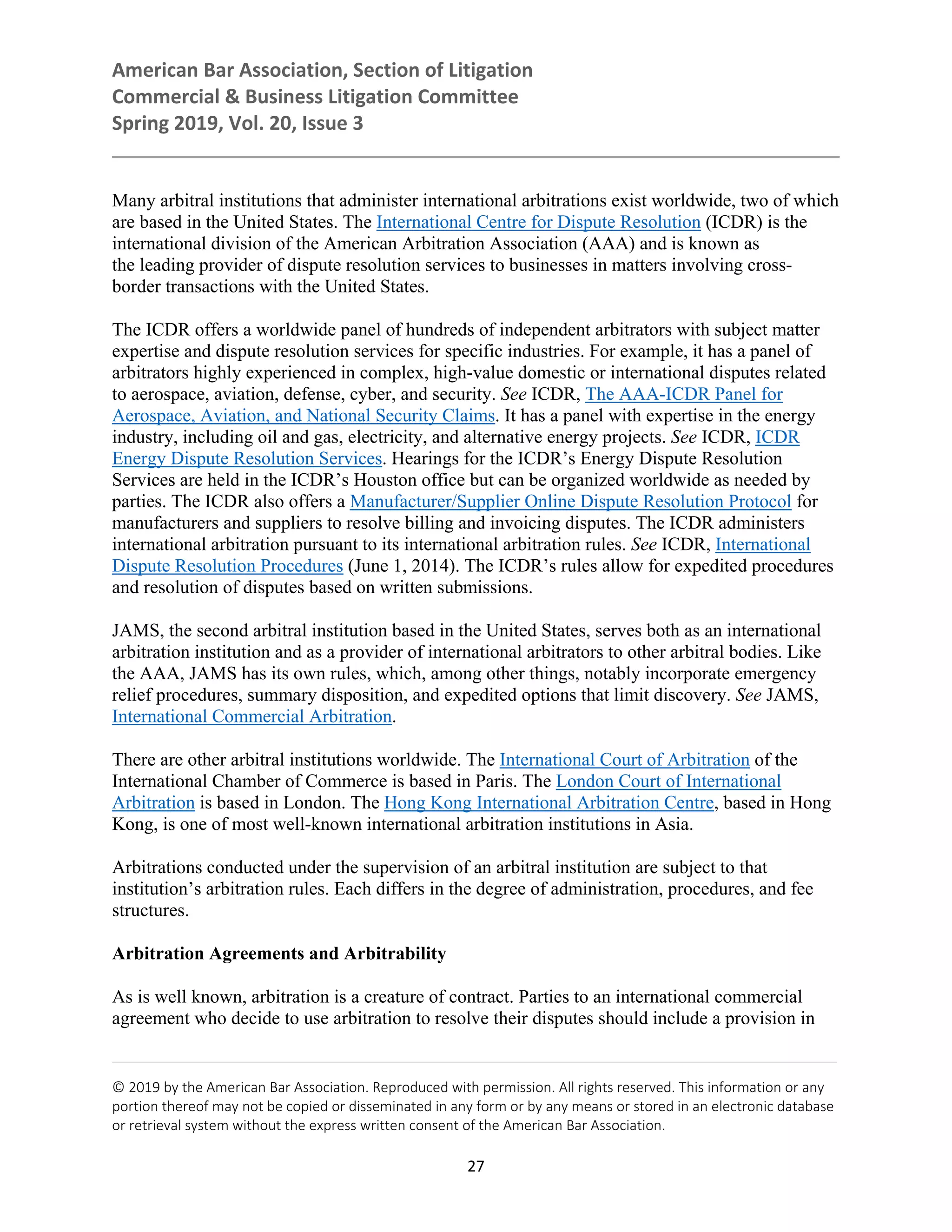 The Benefits of Arbitrating International Commercial Disputes | PDF