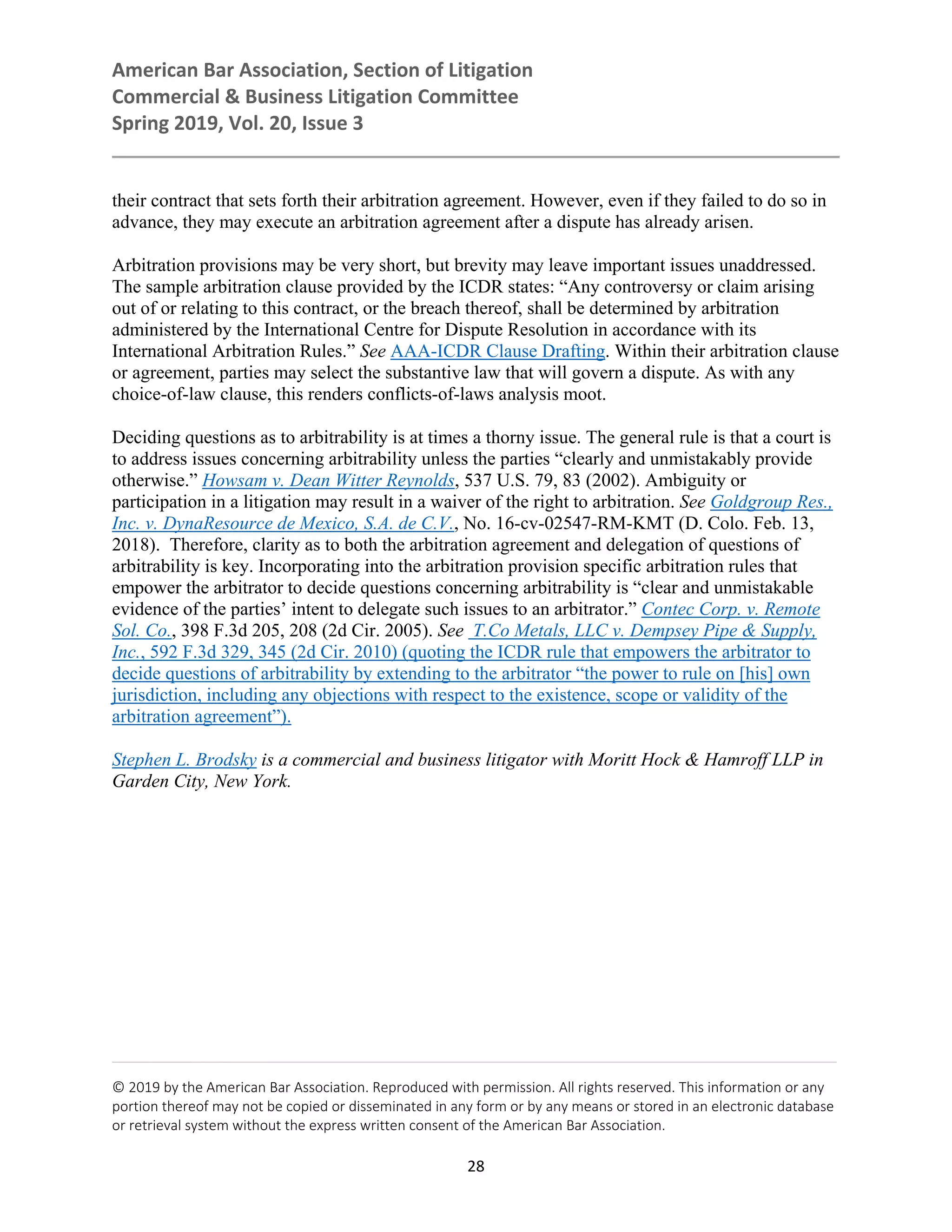 The Benefits of Arbitrating International Commercial Disputes | PDF