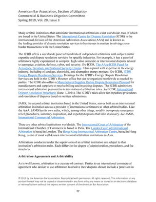 The Benefits of Arbitrating International Commercial Disputes | PDF