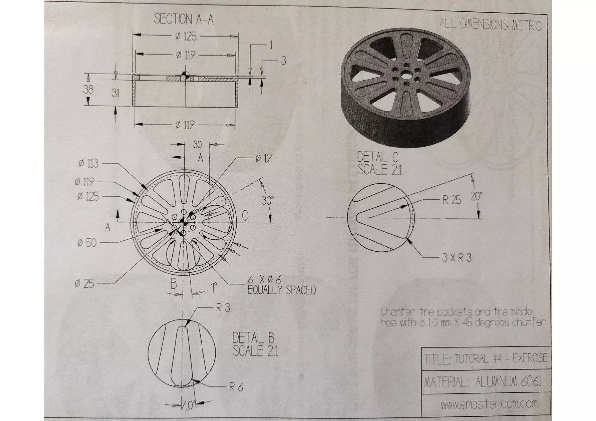 Mastercam Milling Tutorial 07 Drawing | PDF