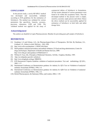 A new RP-HPLC method development and validation of Sofosbuvir in bulk and pharmaceutical dosage ...