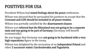 HISTORY IGCSE CONTENT - 20TH CENTURY OPTION - FAIRNESS OF THE TREATIES ...