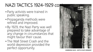 HISTORY IGCSE CONTENT - 20TH CENTURY OPTION - DEPTH STUDY GERMANY ...