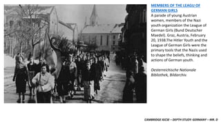 HISTORY IGCSE CONTENT - 20TH CENTURY OPTION - DEPTH STUDY GERMANY: THE ...