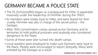 IGCSE REVISION - GERMANY: NAZI METHODS OF CONTROL | PPT