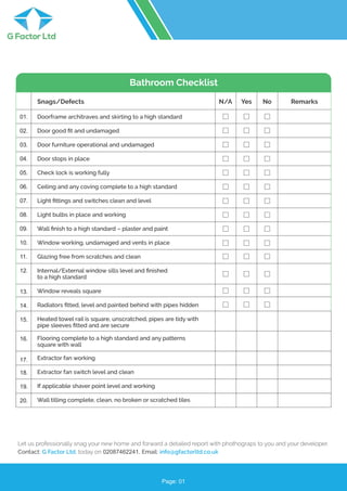 Bathroom Checklist | PDF