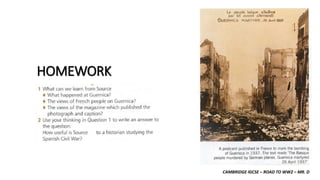 HISTORY IGCSE CONTENT - 20TH CENTURY OPTION - THE ROAD TO WW2: SPANISH ...