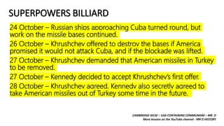 HISTORY IGCSE CONTENT - 20TH CENTURY OPTION - USA CONTAINING COMMUNISM ...