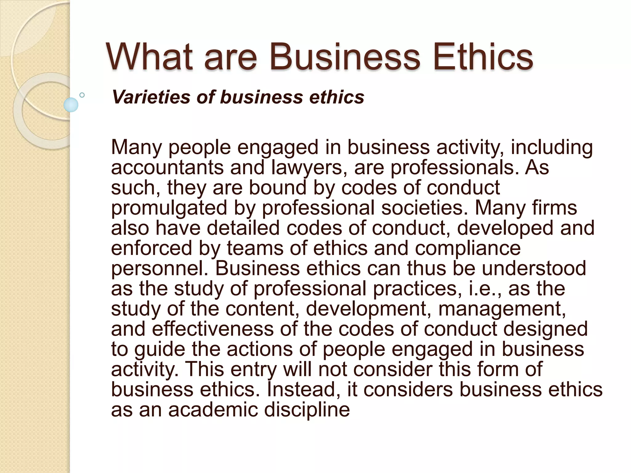 07. what are business ethics | PPT