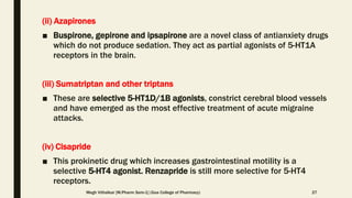 Serotonin Pharmacology (5-HT) [Neurotransmitter] | PPTX