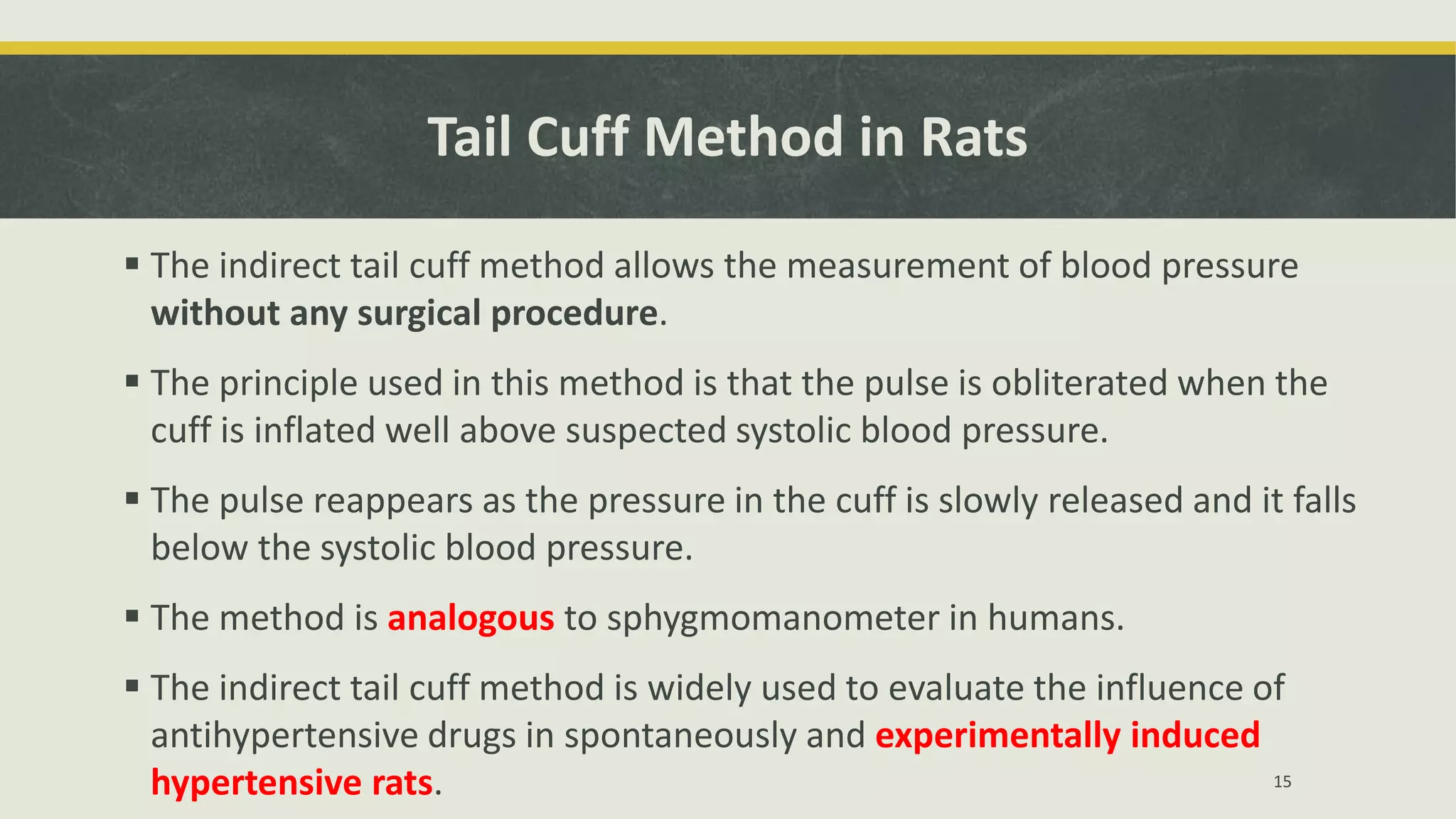 Animal Models for anti-hypertensive Drugs | PPTX