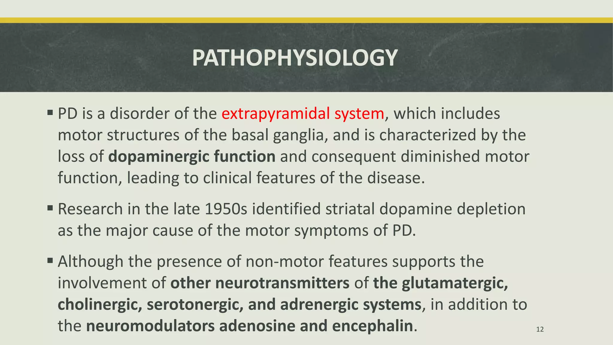 Parkinson's Disease [Advanced Pharmacology] | PPTX