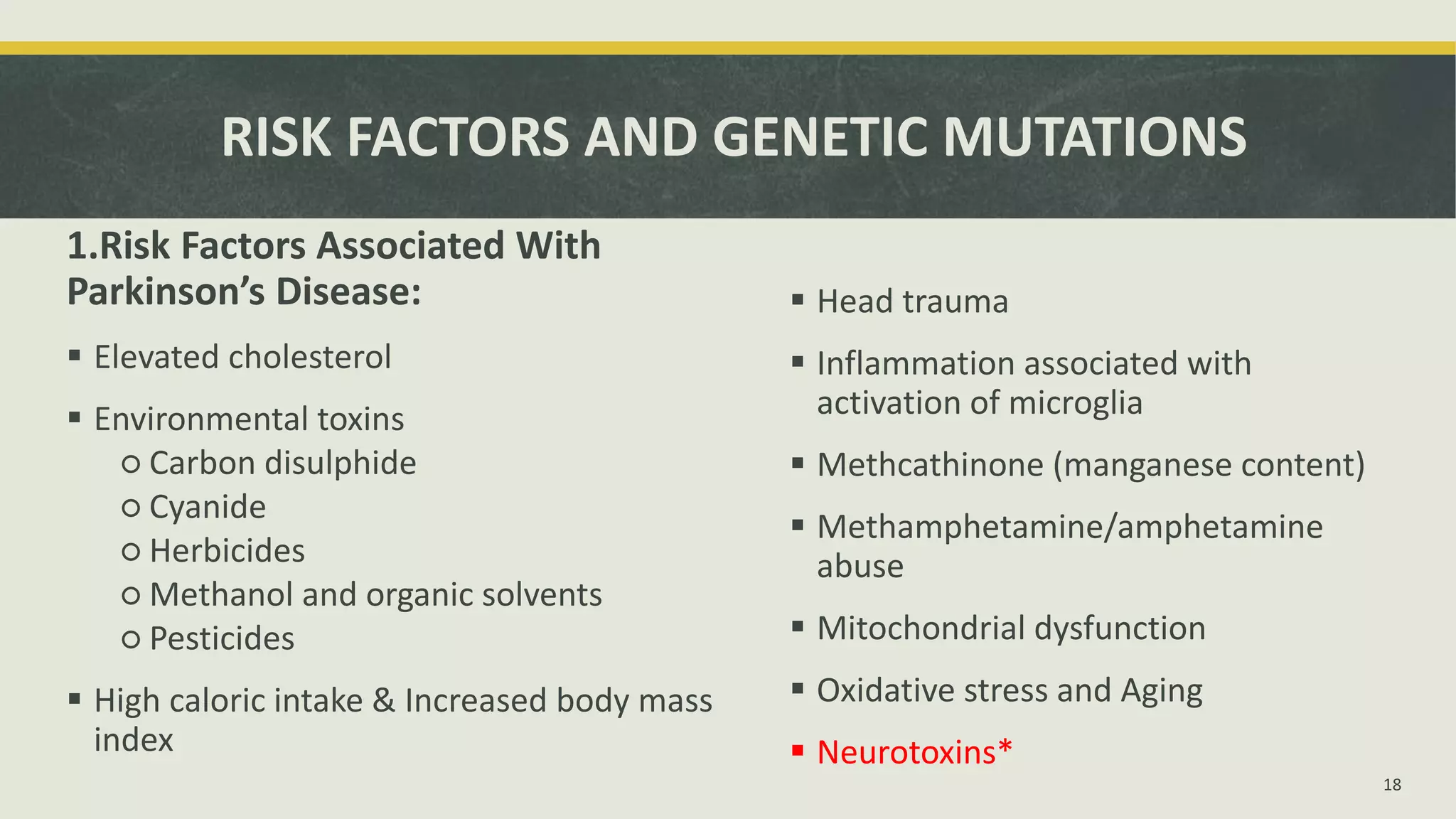 Parkinson's Disease [Advanced Pharmacology] | PPTX