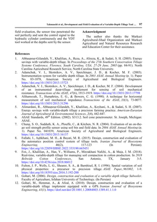 Development and Field Evaluation of a Variable-Depth Tillage Tool Based on a Horizontal ...