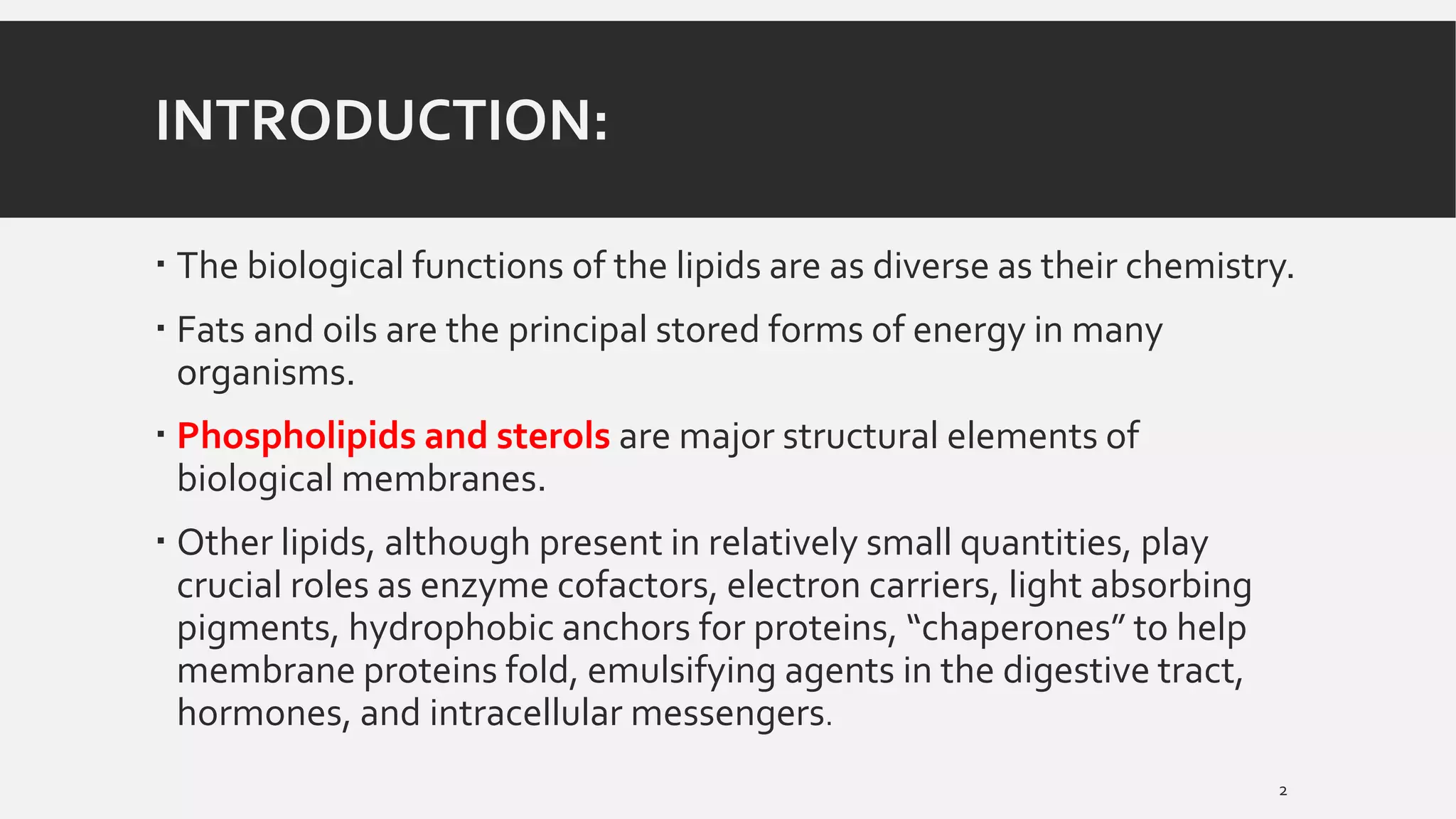 "Functions of Lipids" ~ Cellular and Molecular Pharmacology | PPTX