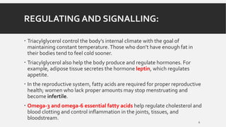 "Functions of Lipids" ~ Cellular and Molecular Pharmacology | PPTX