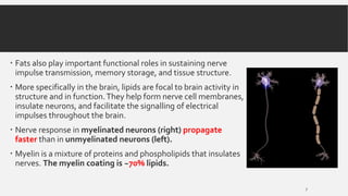 "Functions of Lipids" ~ Cellular and Molecular Pharmacology | PPTX