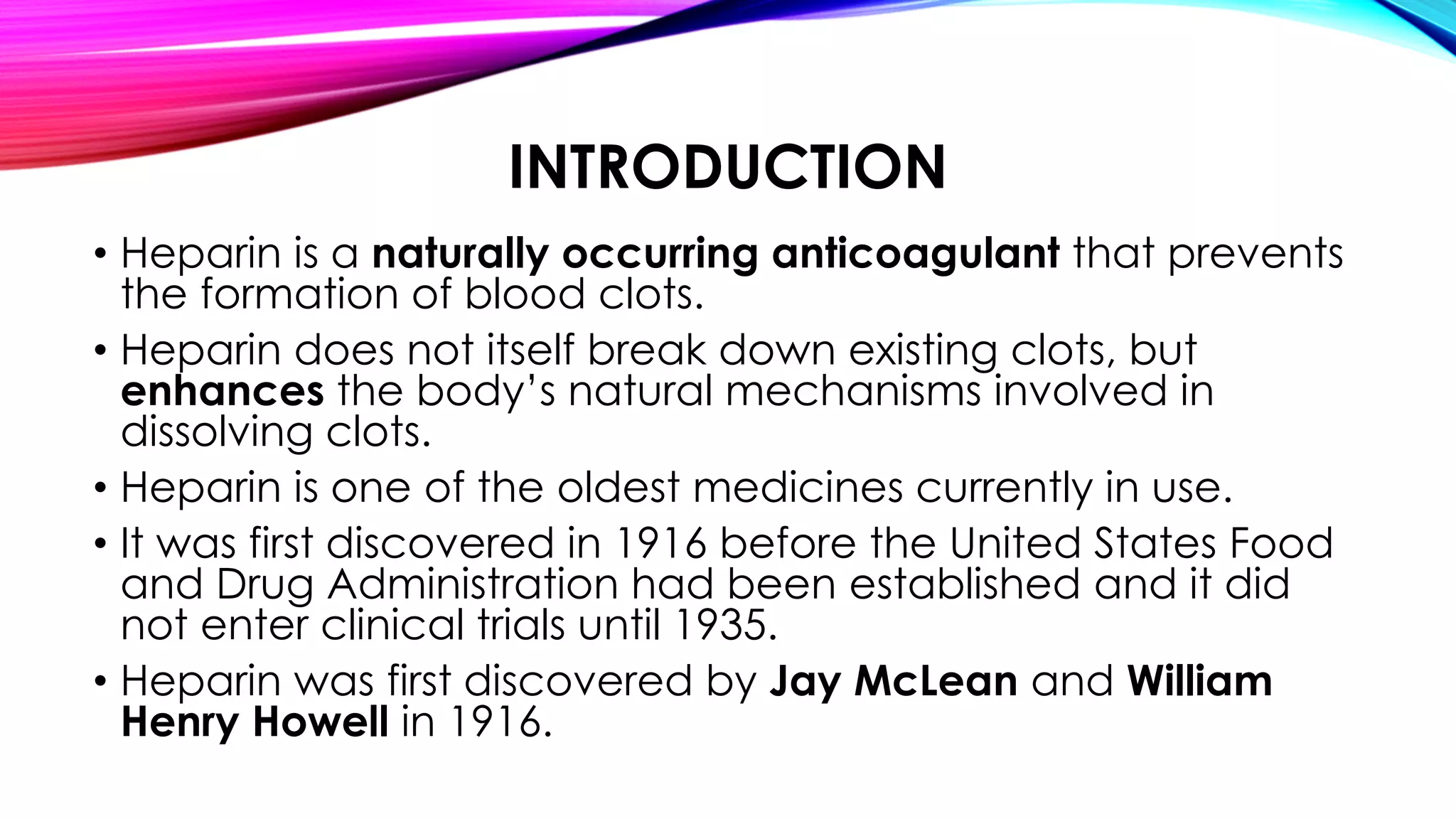 Heparin: Source, Structure, Chemistry, MOA and Uses | PDF