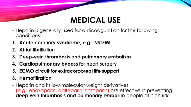 Heparin: Source, Structure, Chemistry, MOA and Uses | PDF | Blood ...