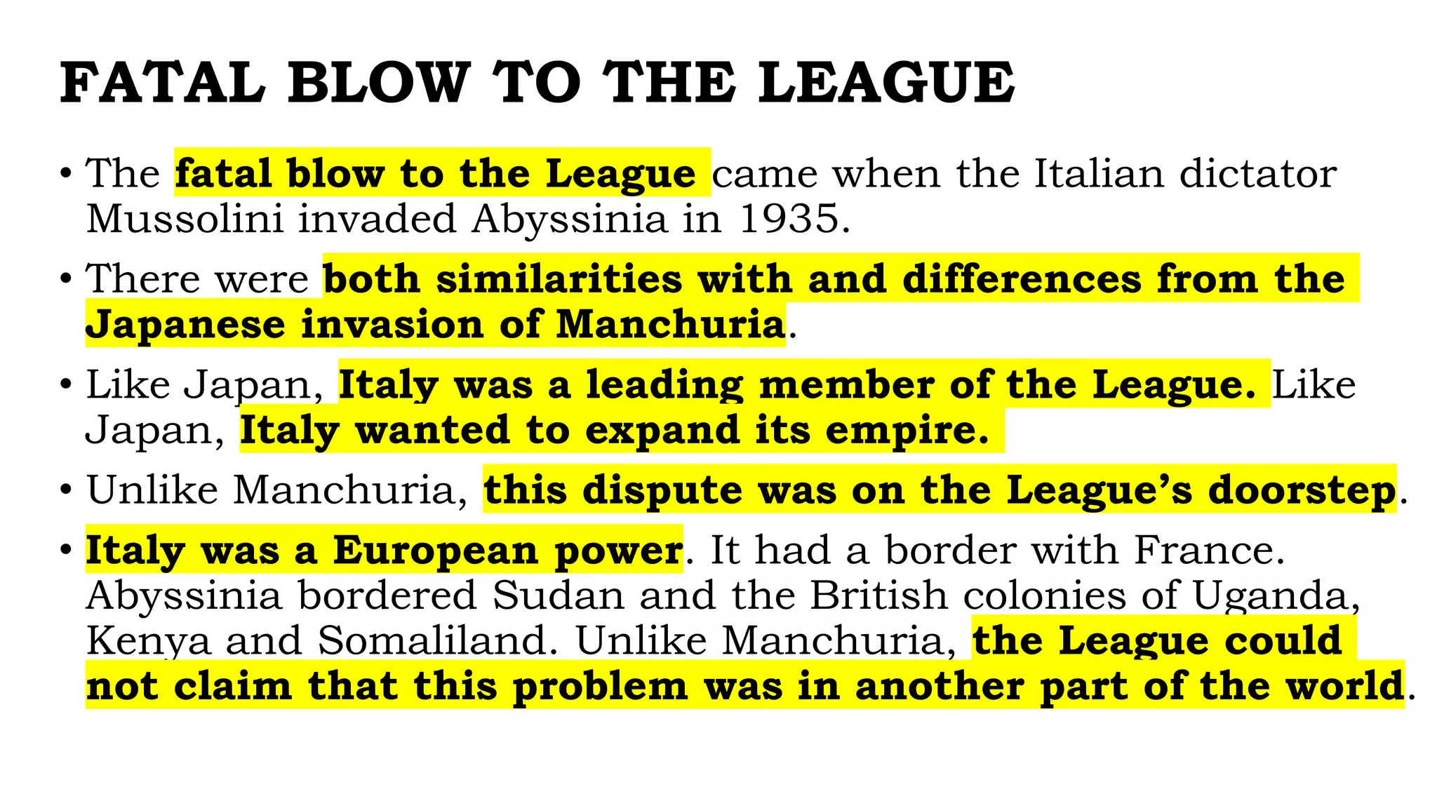 07. LEAGUE OF NATIONS - Abyssinian Crisis.pptx