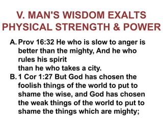 god's wisdom vs man's wisdom | PPTX