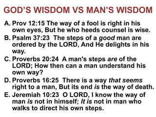 god's wisdom vs man's wisdom | PPTX