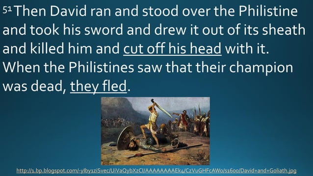 07-24-16, 1 Samuel 17;31-54, David and Goliath, Delivered | PPT