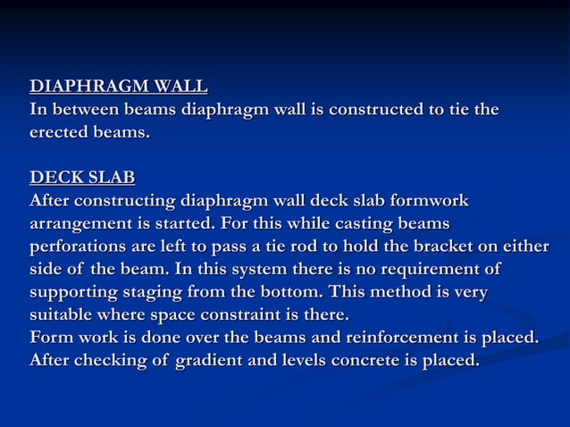 07. BRIDGE CONSTRUCTION METHODS Precast bridge construction | PPT