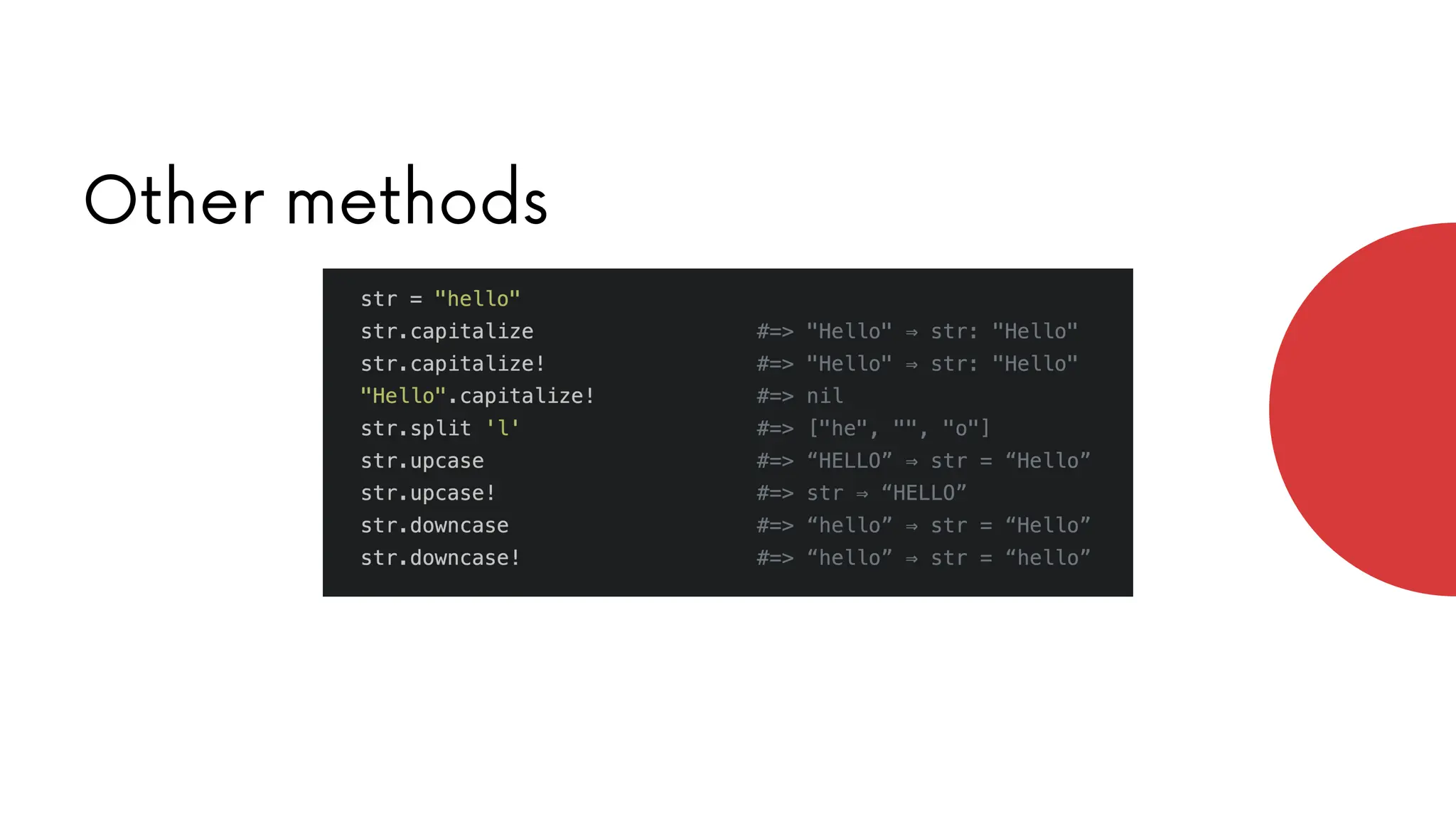07. Ruby String Slides - Ruby Core Teaching | PPT 07. Ruby String Slides - Ruby Core Teaching | PPT
