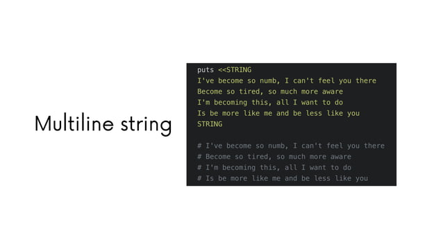 07. Ruby String Slides - Ruby Core Teaching | PPT 07. Ruby String Slides - Ruby Core Teaching | PPT