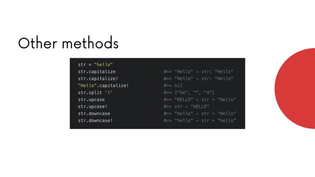 07. Ruby String Slides - Ruby Core Teaching | PPT